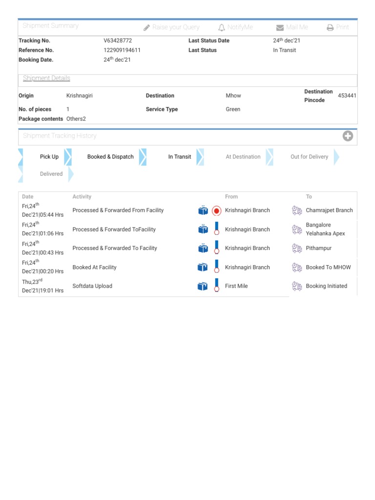 Track Shipment Status - Consignment Status - DTDC India | PDF ...