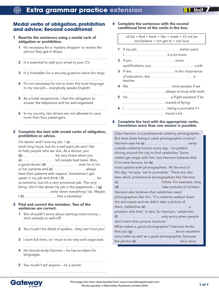 B1 UNIT 7 Extra Grammar Practice Extension | PDF | Celebrity | Linguistics