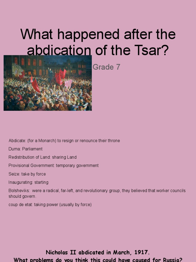 From The Provisional Government To The October Revolution | PDF ...
