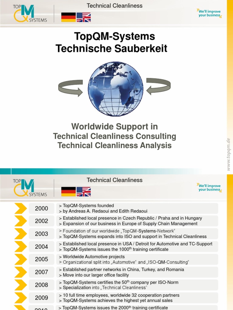Topqm-Systems Technische Sauberkeit: Worldwide Support in | PDF ...