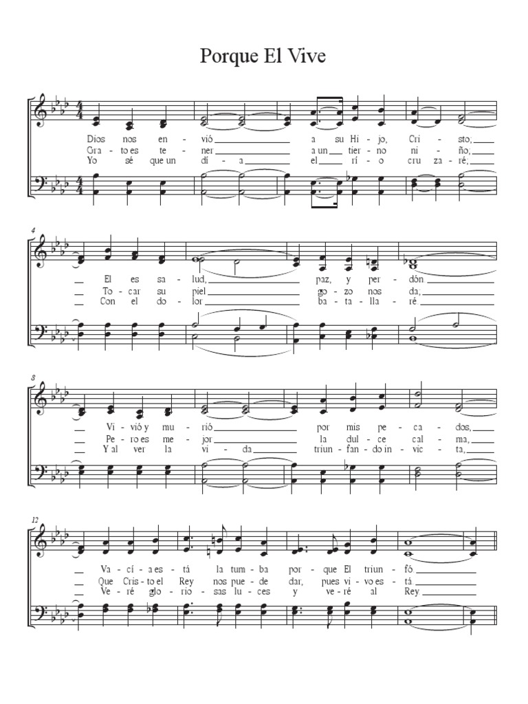 Porque El Vive Himno | PDF