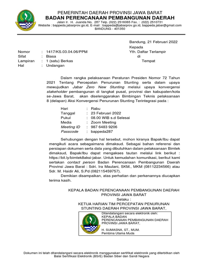 PPM Und Bimtek 8 Aksi Stunting - Sign - Sign - Sign - Signed | PDF