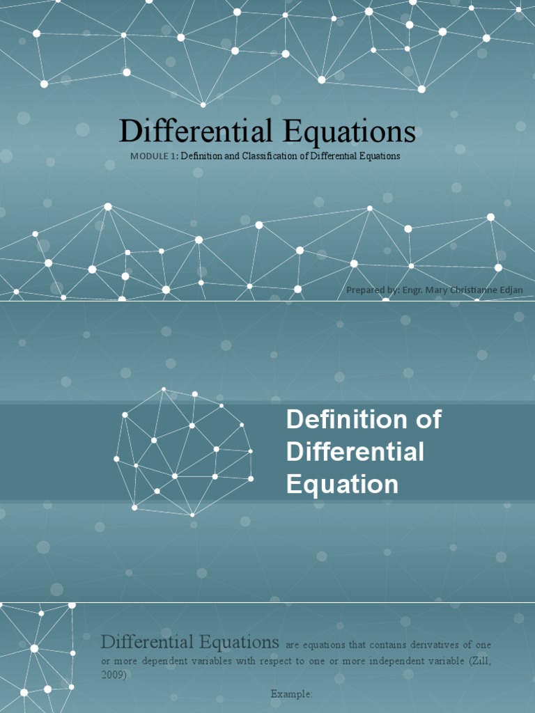 Definition and Classification of Differential Equations | PDF ...