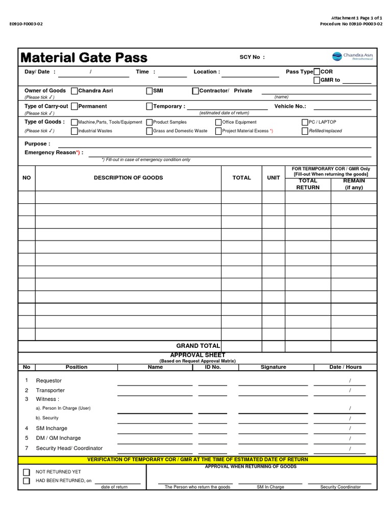 Form Material Gate Pass (00000002) | PDF | Computing