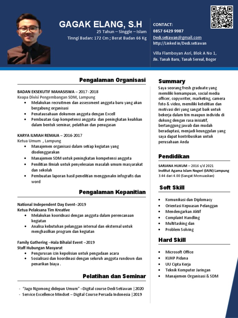 CV Pengalaman Organisasi | PDF