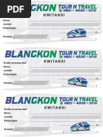 Kwitansi Pembayaran Travel Mobil | PDF
