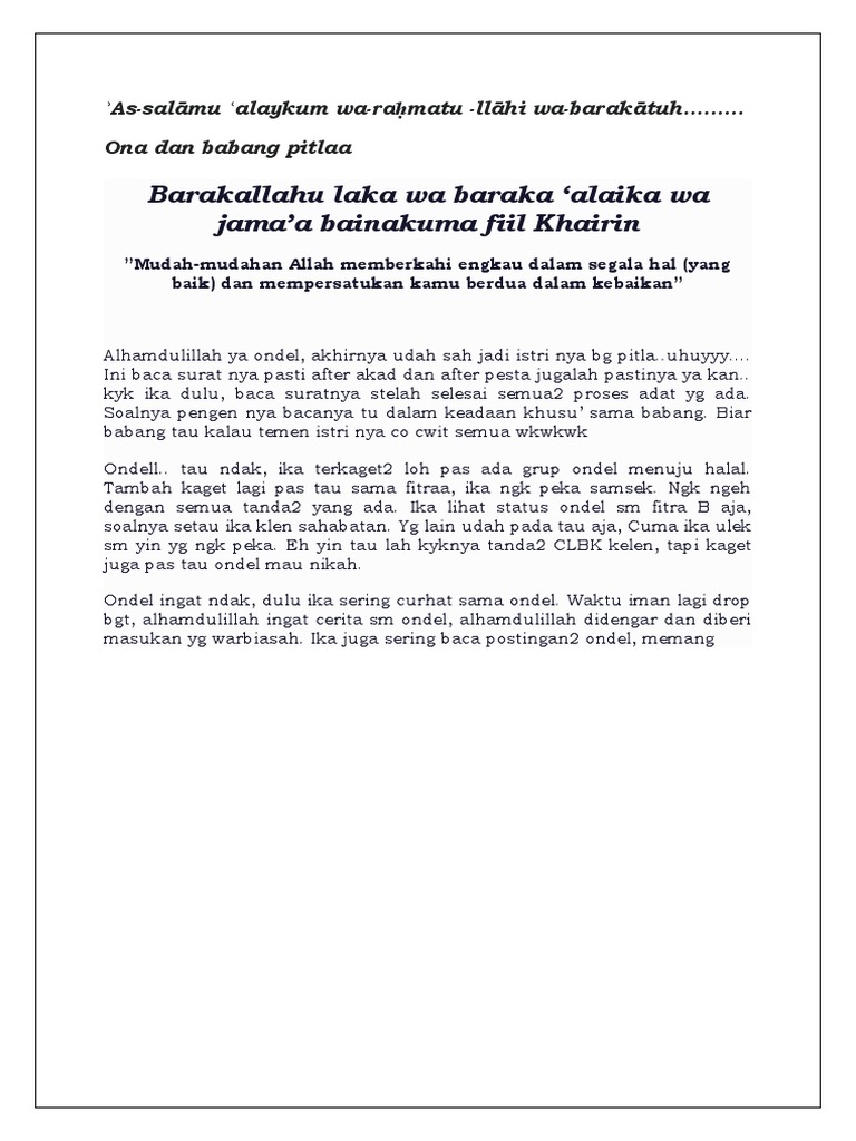 Barakallahu Laka Wa Baraka Alaika Wa Jama'a Bainakuma Fiil Khairin ...