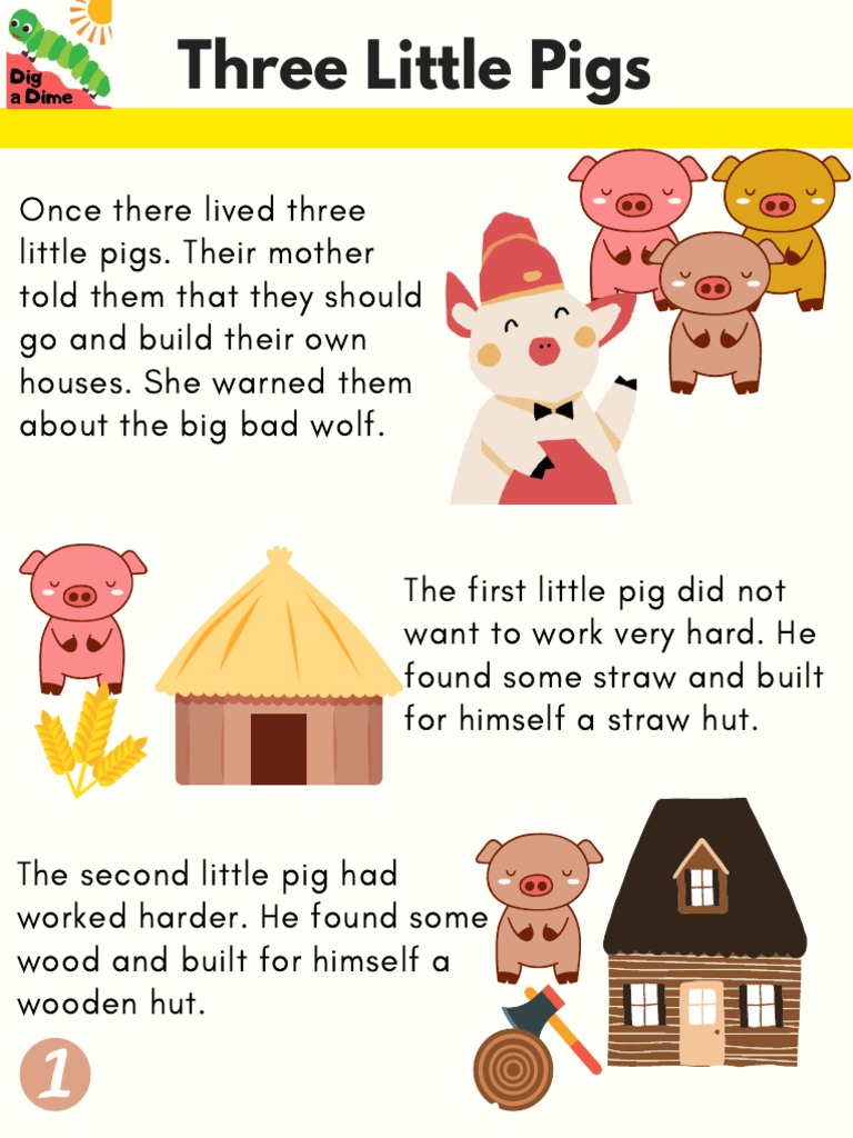 Three Little Pigs Story | PDF