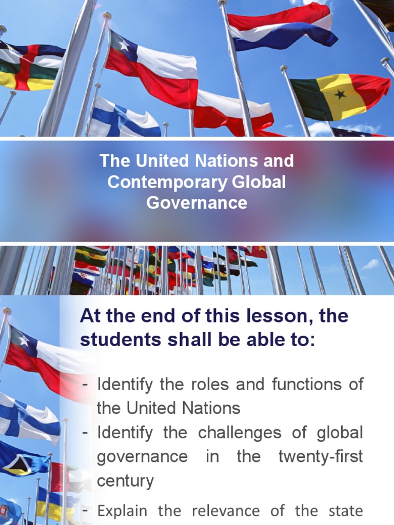 UN's Role in Global Governance Today | PDF | United Nations ...