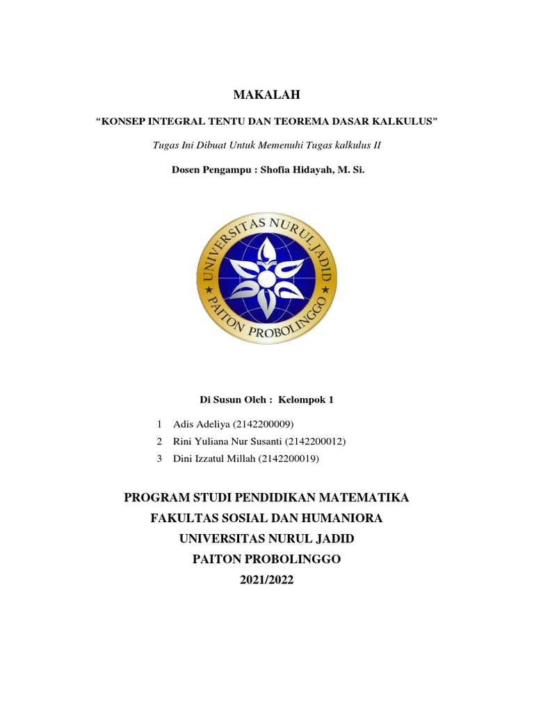 Makalah Kalkulus 2 | PDF | Metode & Bahan Ajar | Komputer