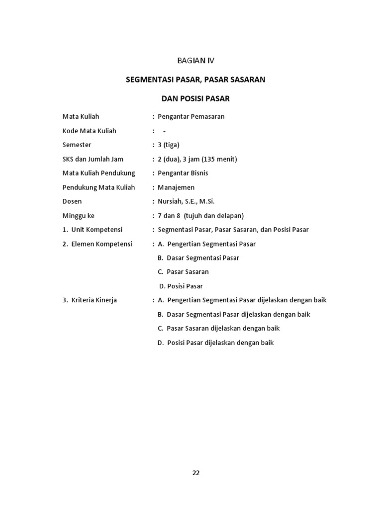 Segmentasi Pasar: Psikografis dan Demografis | PDF