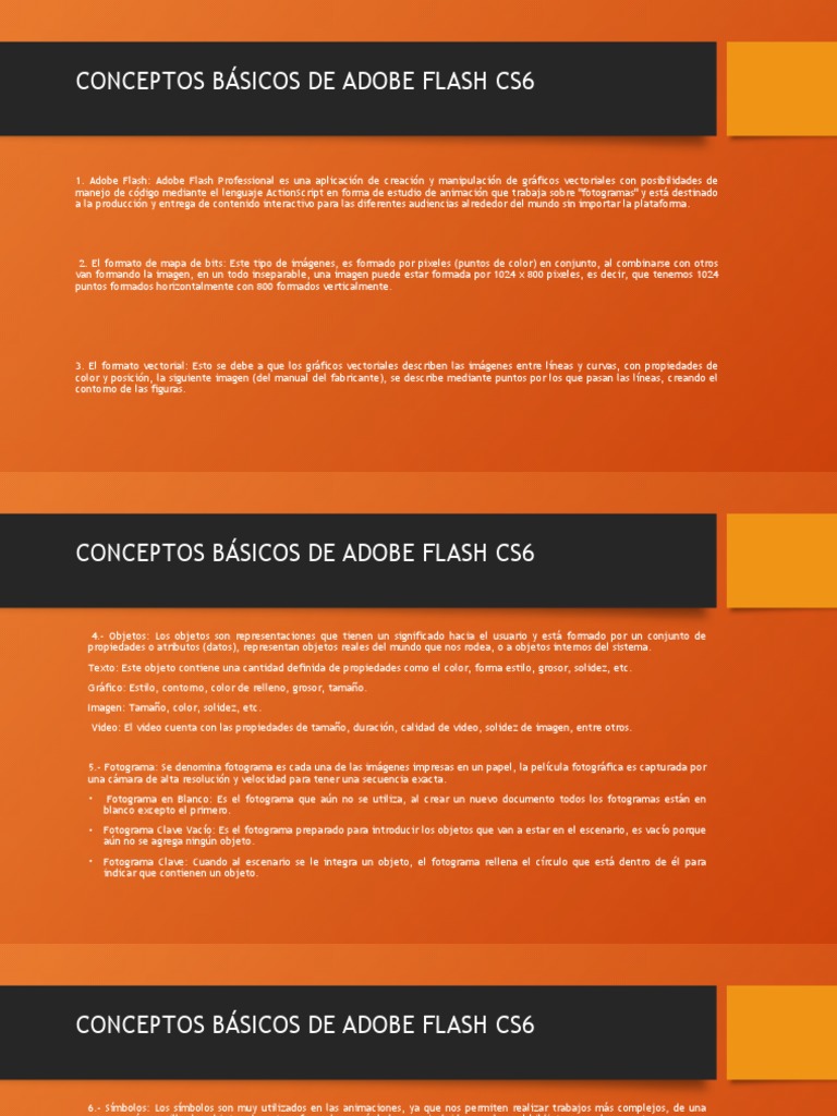 Adobe Flash Conceptos y Herramientas | PDF | Animación | Adobe Flash