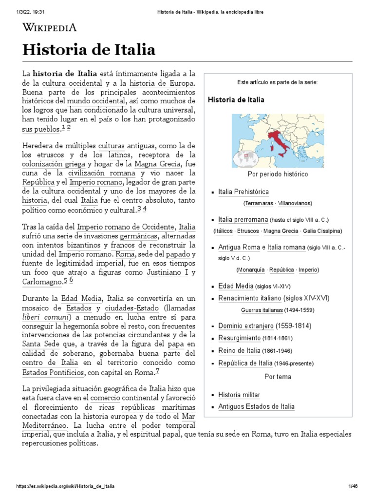 Historia de Italia | PDF | Civilización Etrusca | Cartago antigua