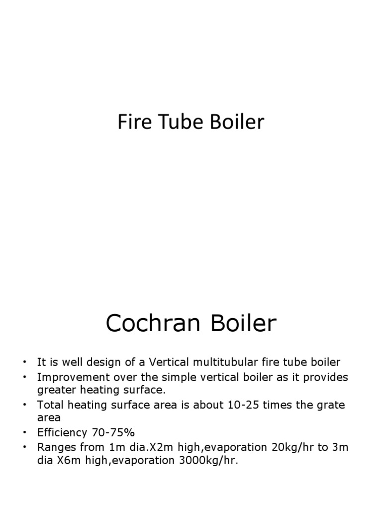 Cochran Boiler: Vertical Fire Tube Design | PDF | Home & Garden