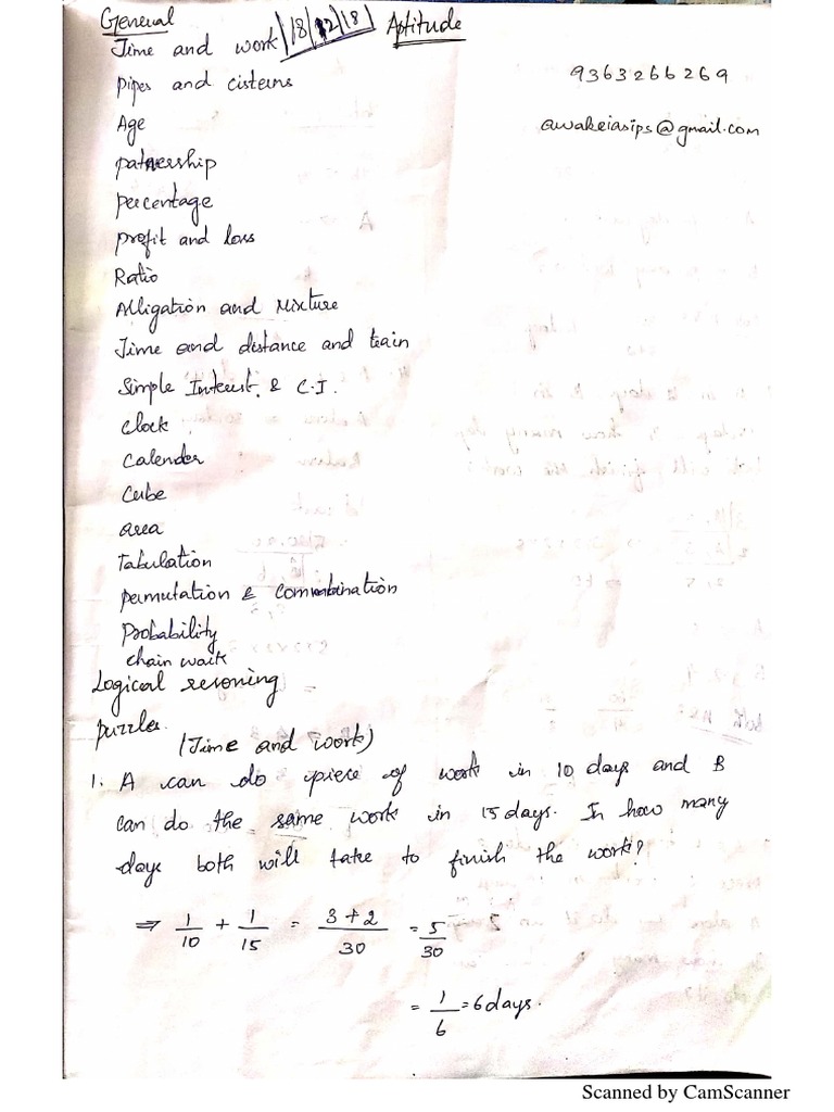 Aptitude Notes | PDF