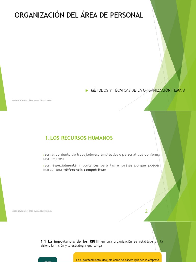 Organización Del Área de Personal | PDF | Gestión de recursos humanos ...