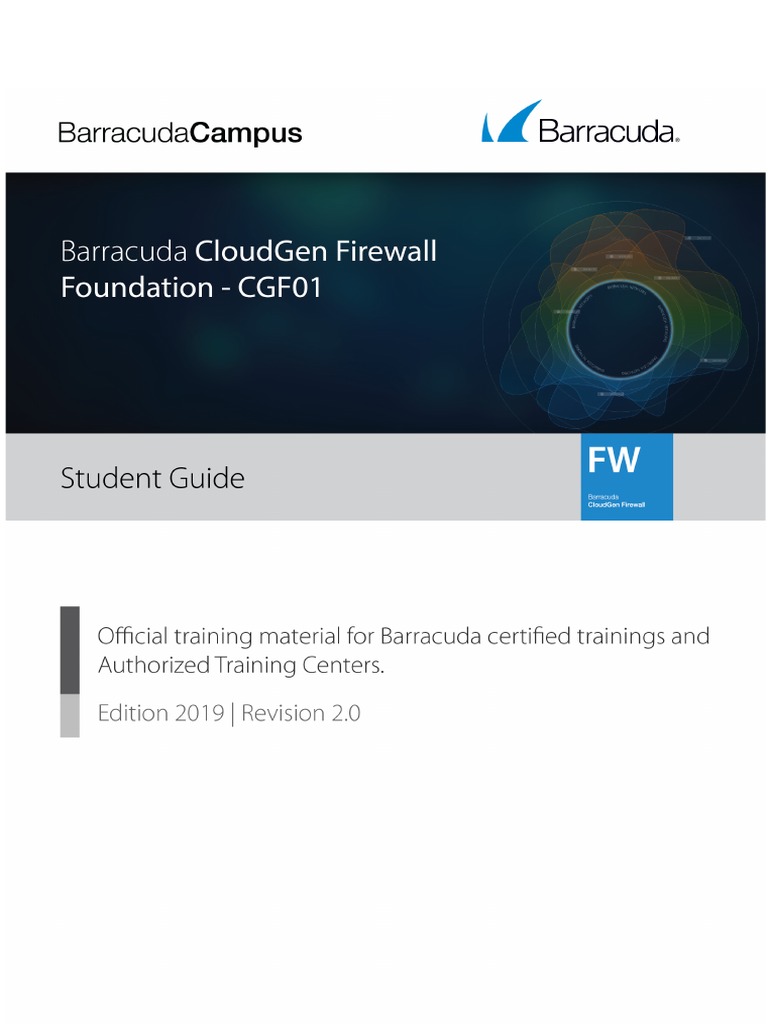 Barracuda CloudGen Firewall Foundation Student Guide Rev2.0 | PDF | Proxy Server | Computer Network