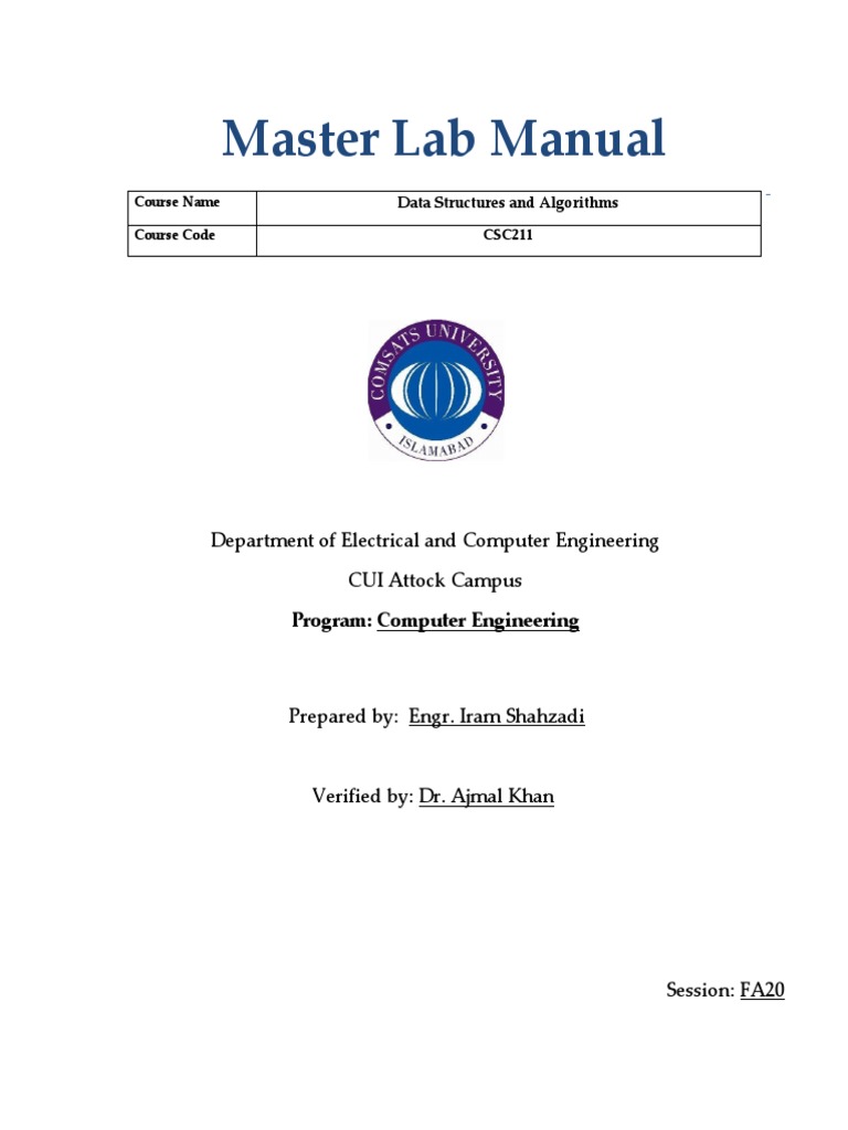 CSC211 Lab Manual for Students | PDF | Subroutine | Array Data Structure