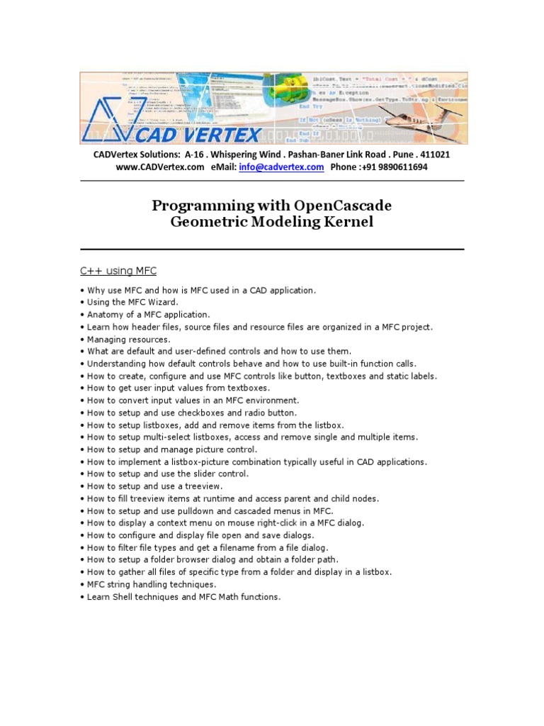 Programming With Opencascade Geometric Modeling Kernel | Download Free ...