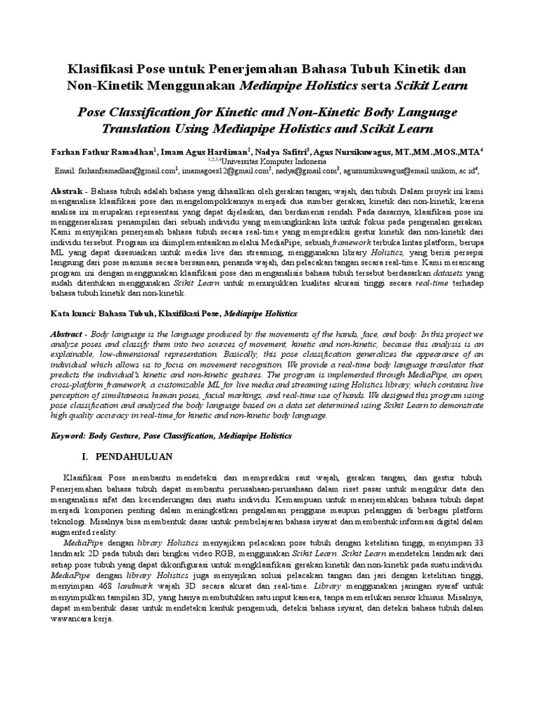 Real-Time Body Language Translator for Kinetic and Non-Kinetic Gestures ...
