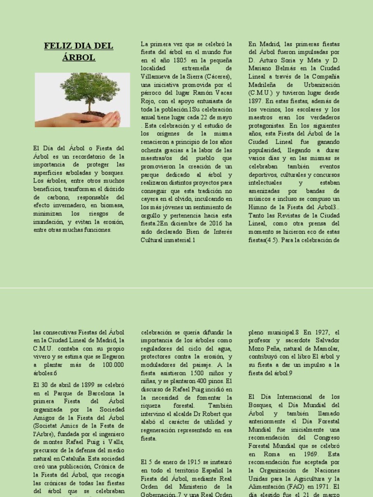Feliz Dia Del Árbol | PDF | Arboles