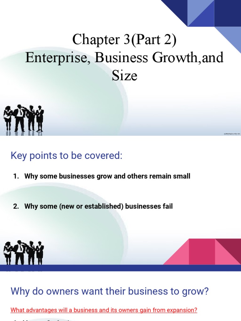 Chapter 3 (Part 2) Enterprise, Business Growth, and Size | PDF ...