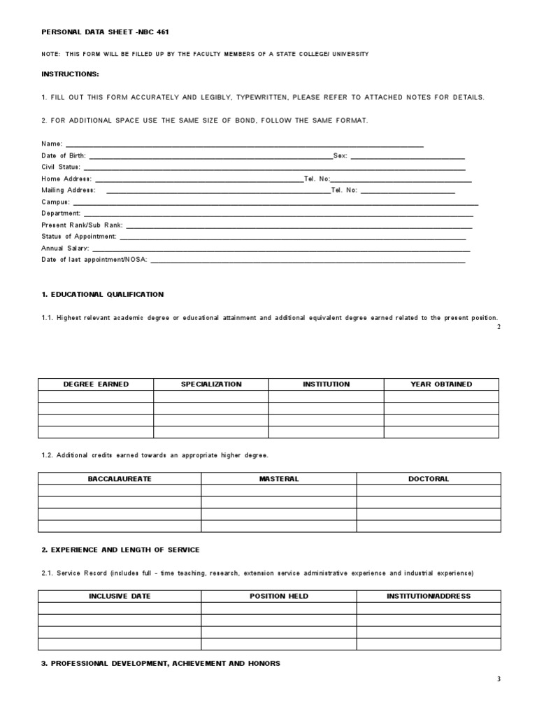 PDS of NBC 461 | PDF | Academic Degree | Thesis