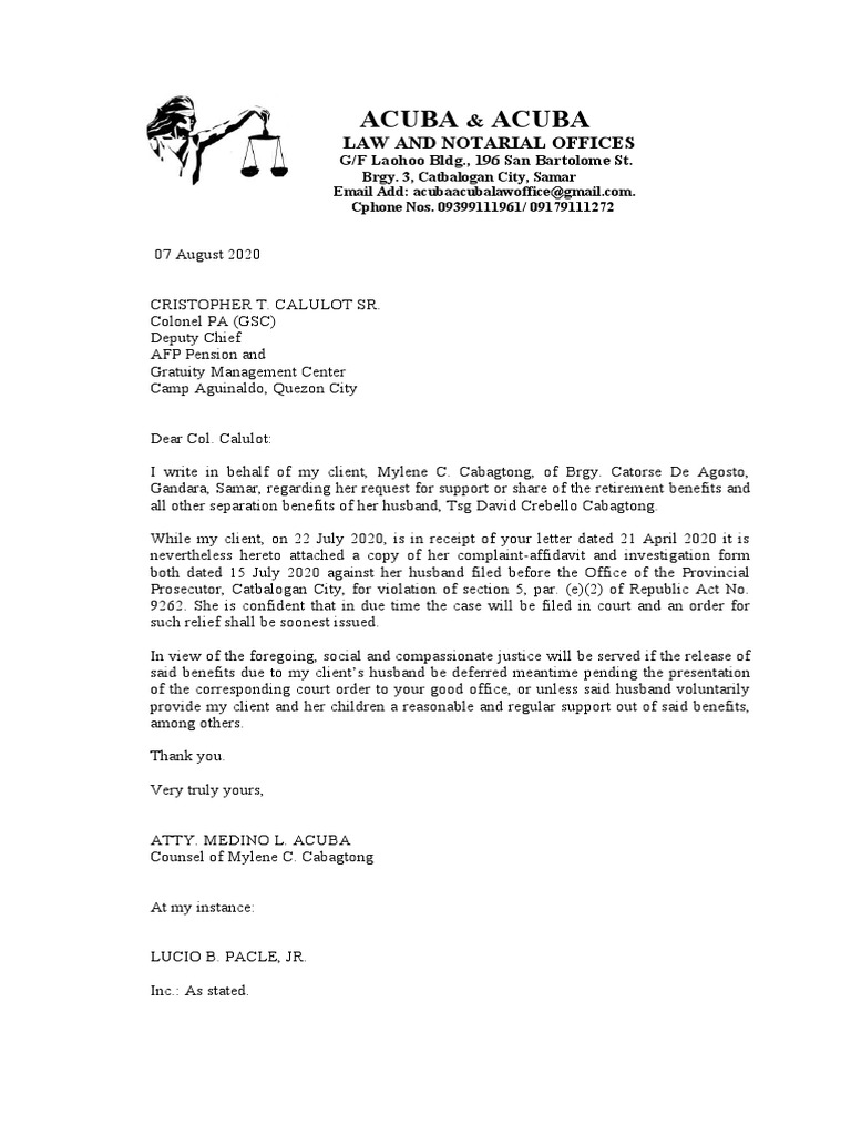 Demand Letter - Child Support | PDF