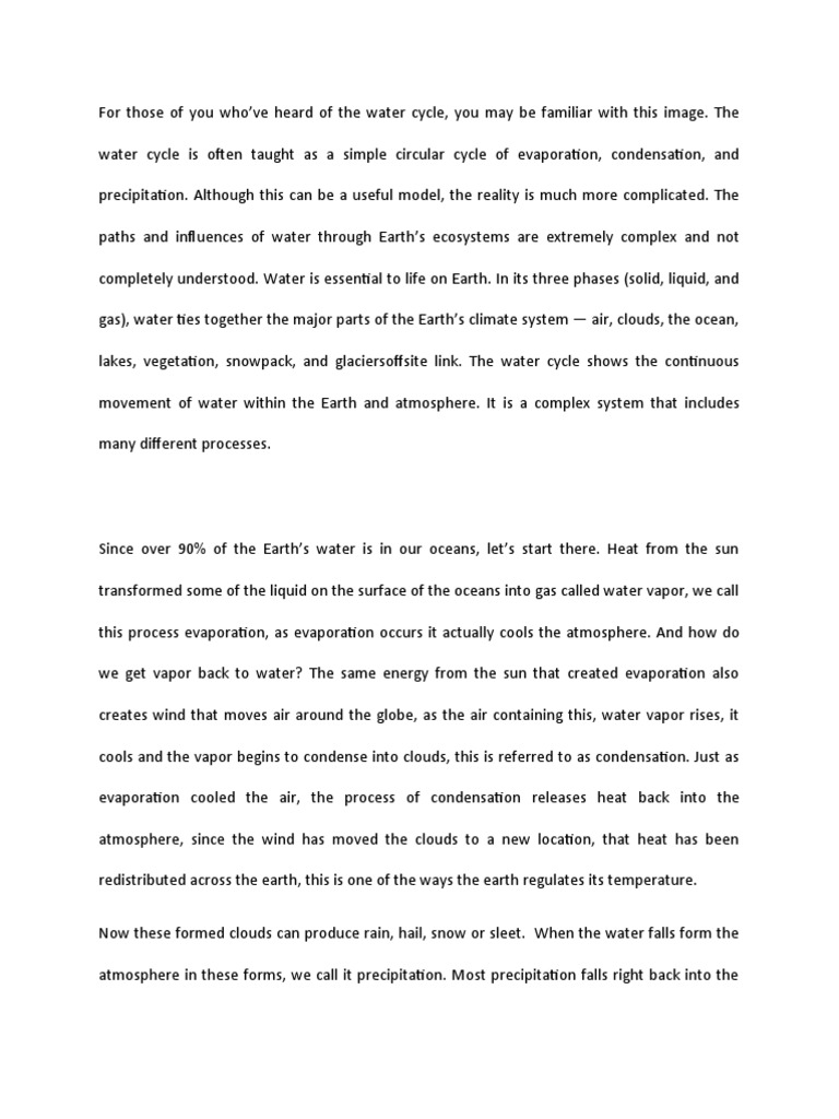 Script Water Cycle | PDF | Water Cycle | Water