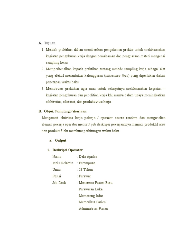 Week 9-Latihan Work Sampling | PDF