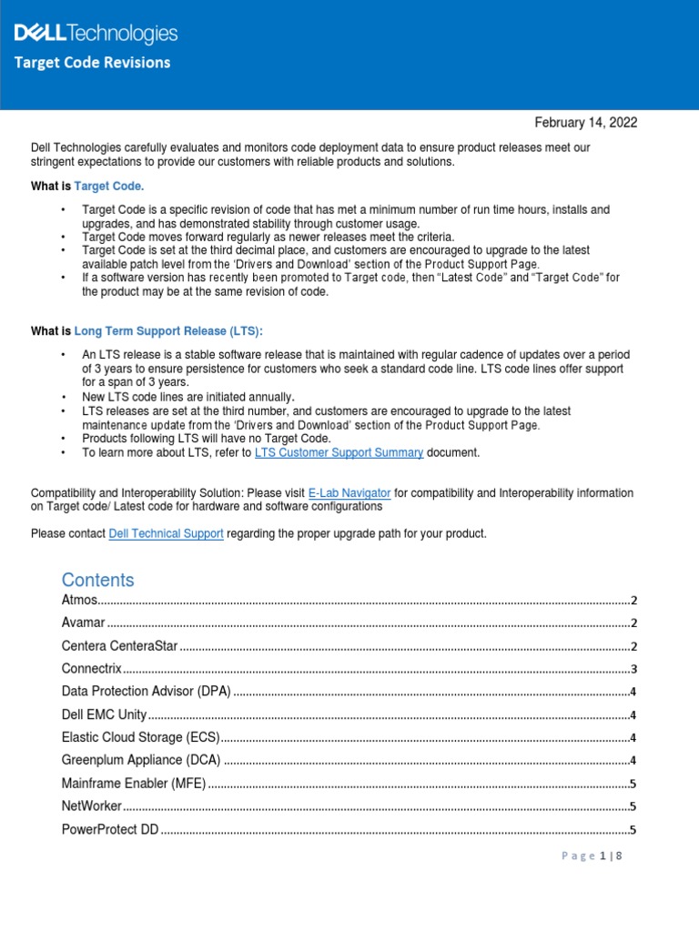 Target Code Revisions - 14-Feb-2022 Administrator-Guide3 | PDF ...