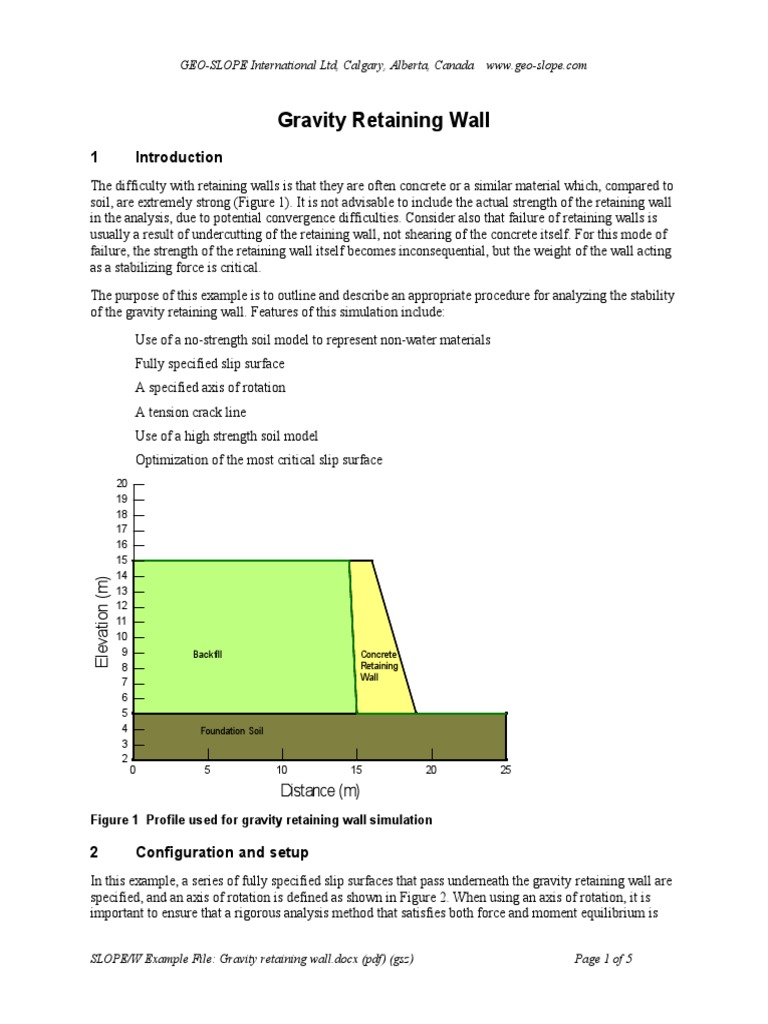 Gravity Retaining Wall | PDF | Classical Mechanics | Mechanical Engineering