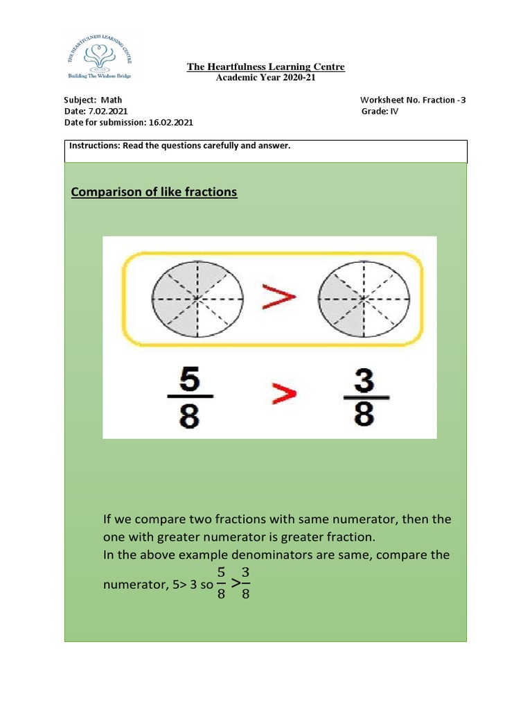 Fraction - Assignment 3 | PDF