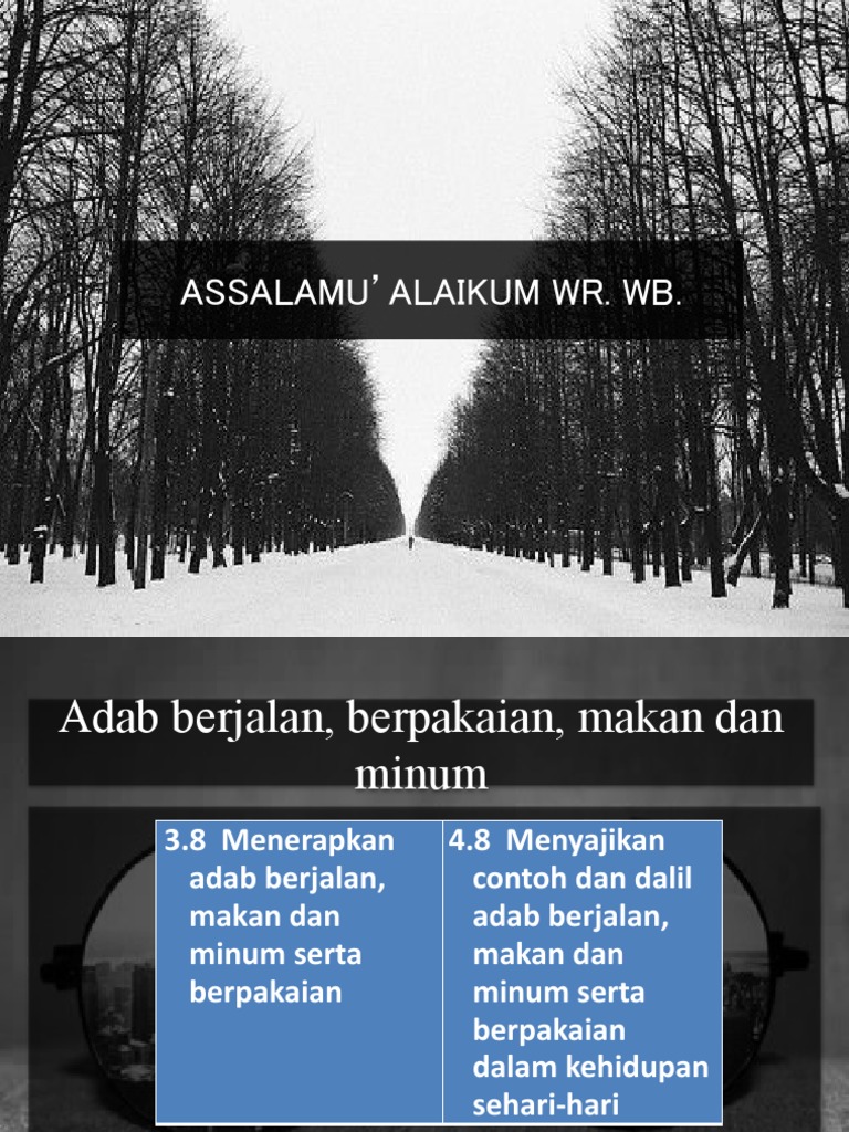 Adab Berjalan, Makan, dan Berpakaian Islam | PDF