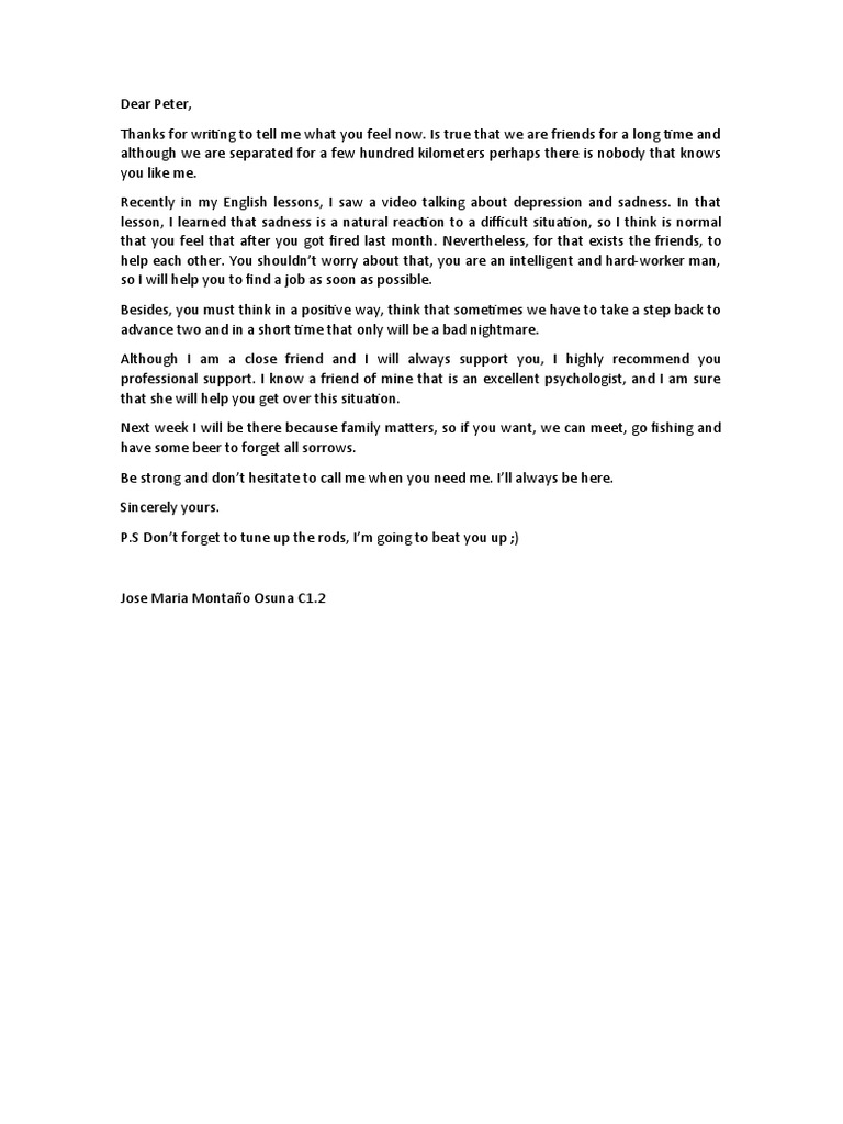 Friends Letter | PDF