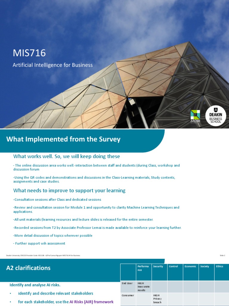 MIS716 LN Topic 5 Lecture 6 v3.1 | PDF | Facebook | Artificial Intelligence