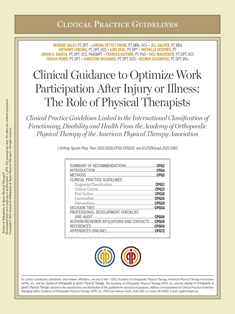 Jospt 2021 0303 | PDF | Physical Therapy | Psychotherapy