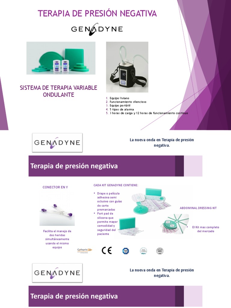 Genadyne NPWT Presentación | PDF | Medicina CLINICA | Especialidades ...