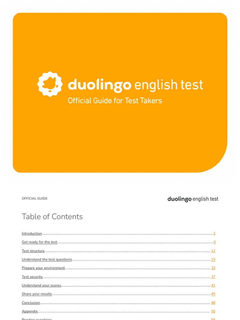 DET Official Guide For Test Takers (EN) - 2022-02 | PDF | English ...