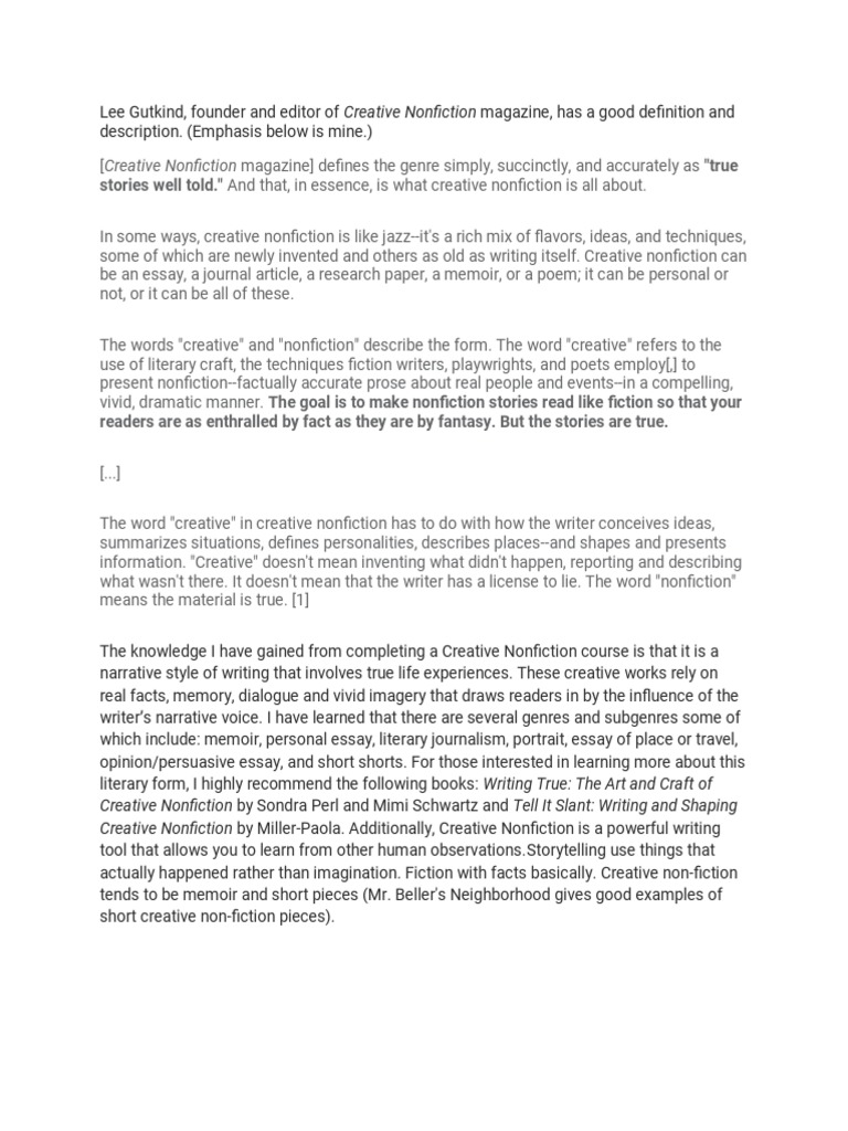 Lee Gutkind, Founder and Editor of Creative Nonfiction Magazine, Has A ...