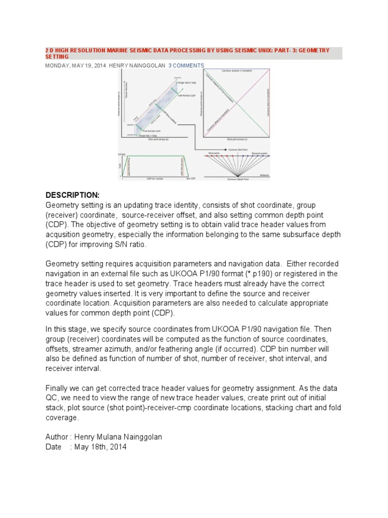 Geometry Calculate | PDF | Computer File | Reflection Seismology