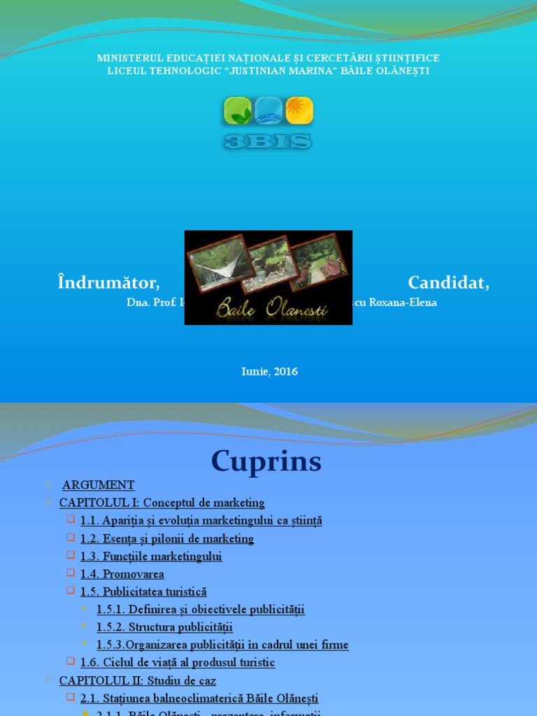 Model Prezentare Atestat | PDF