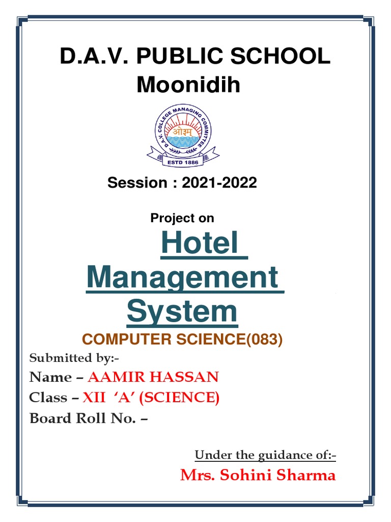 Hotel Management System | PDF | Computing | Computer Science