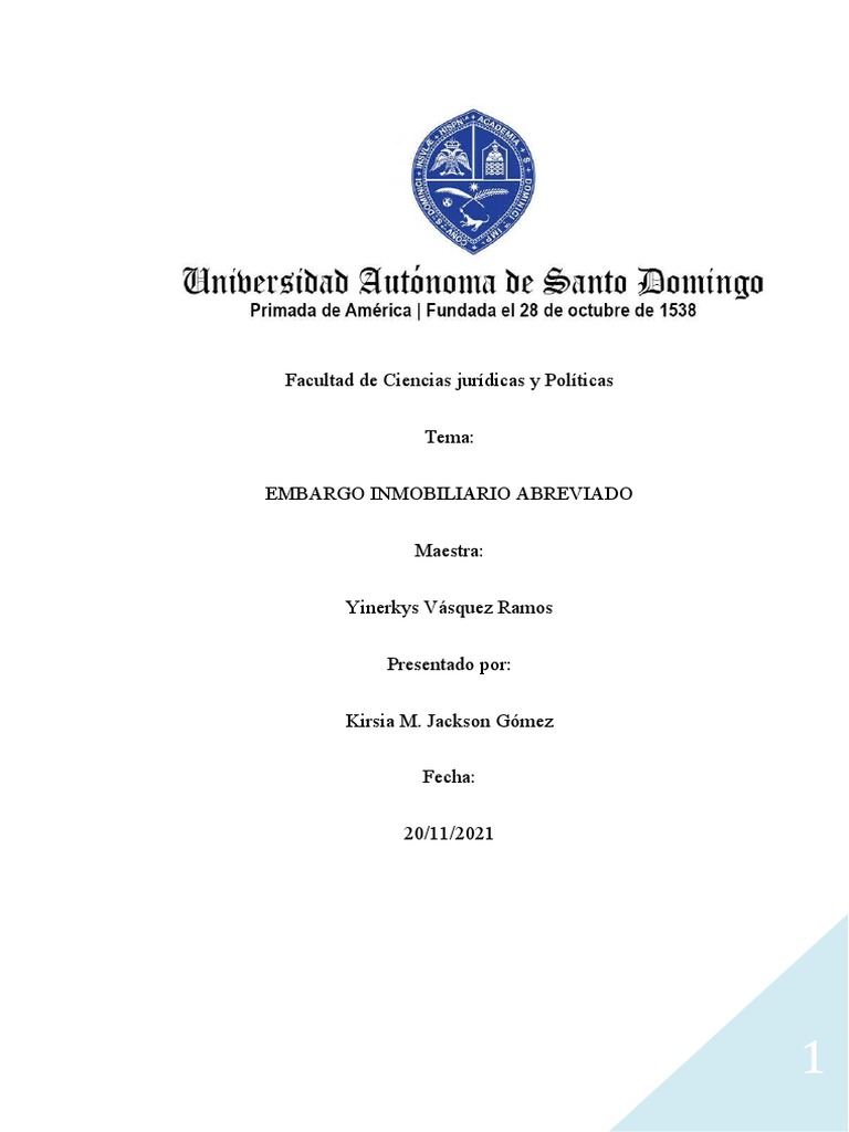 Embargo inmobiliario abreviado: procedimiento y ventajas | PDF | Pagos ...