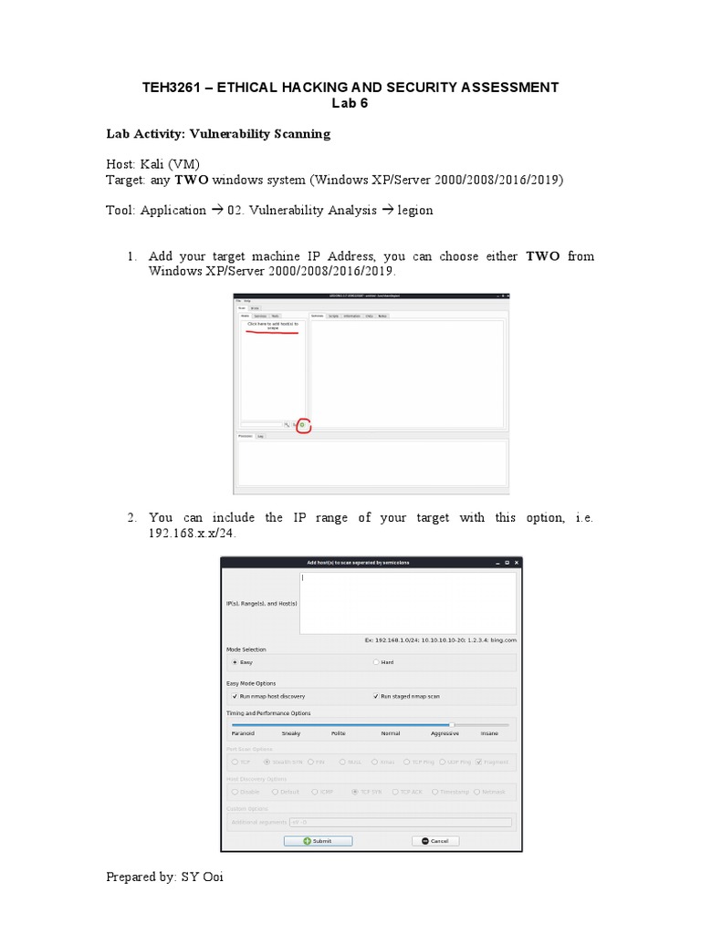 Teh3261 - Ethical Hacking and Security Assessment Lab 6 Lab Activity ...
