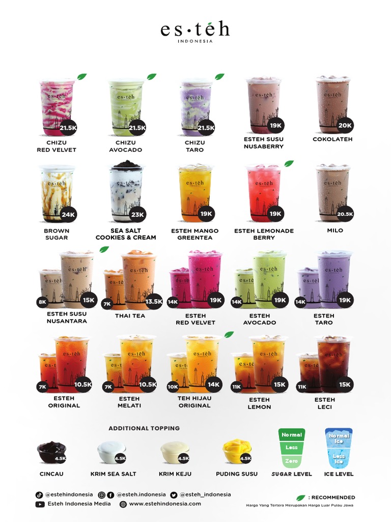 Menu Esteh Indonesia - A4 Luar Pulau Jawa | PDF