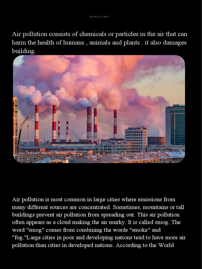 Air Pollution: Causes and Effects | PDF