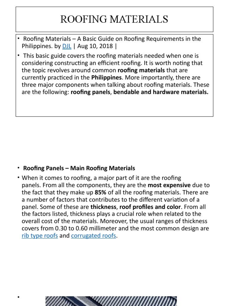 Cen 204 Roofing Materials | PDF | Roof | Sheet Metal