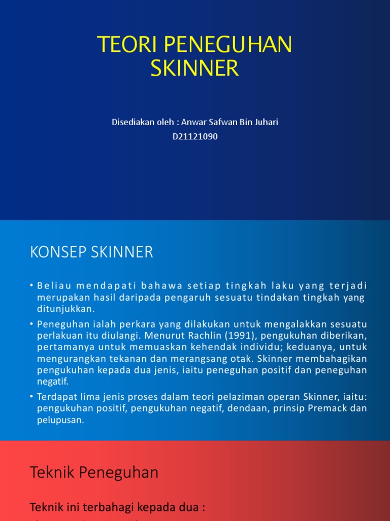 Teori Peneguhan Skinner | PDF