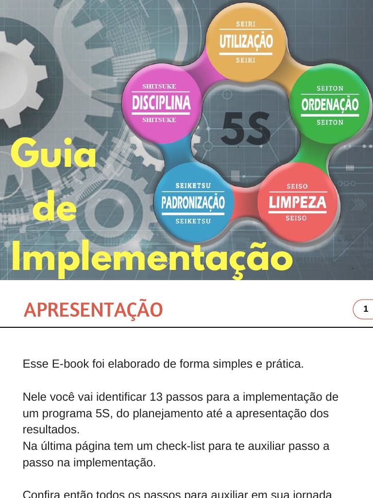 Guia Prático Para Implementação Do 5s Pdf Padronização Tempo